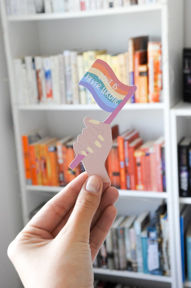 Pride Flag Pride Month Bookmark Laminated Bookmark Pride | Etsy