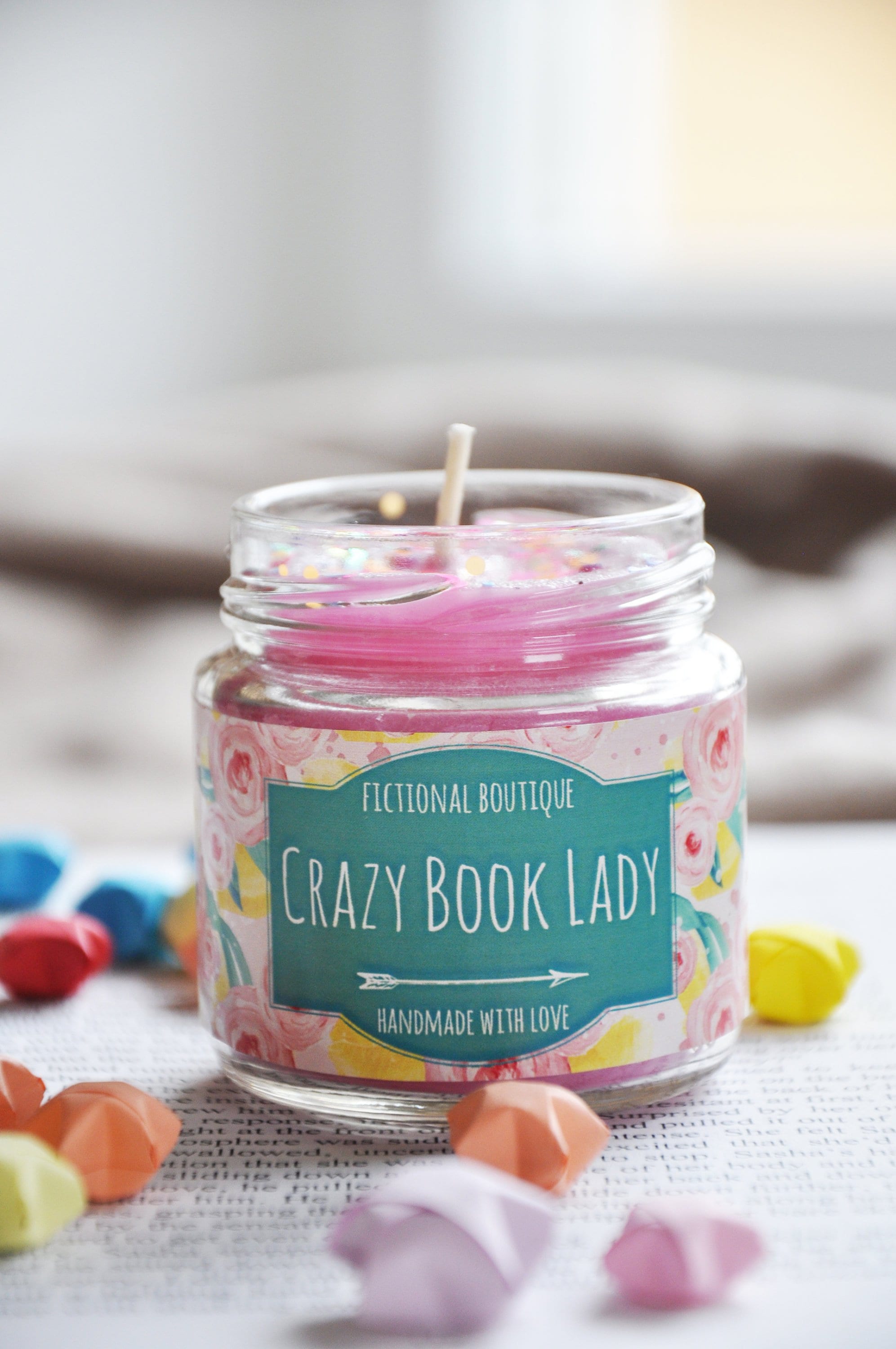 Crazy Book Lady Bookish Candle Bookish Candle Palm Wax | Etsy