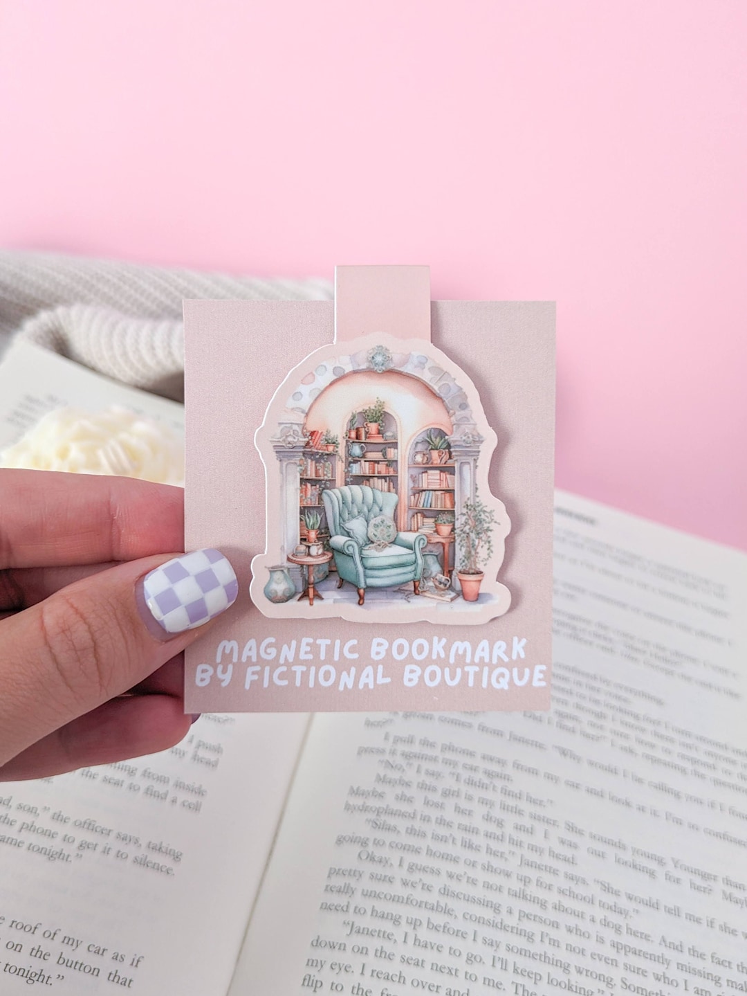 Library Magnetic Bookmark, Holographic Magnetic Bookmarks, Laminated ...