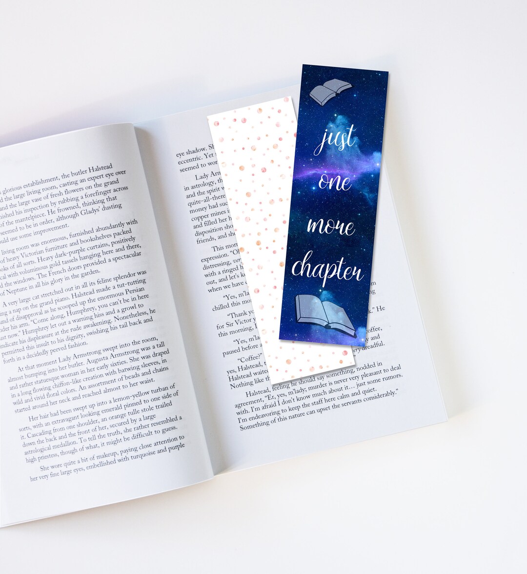 Just One More Chapter Bookmark, Bookmark, Literary Bookmark, Laminated ...