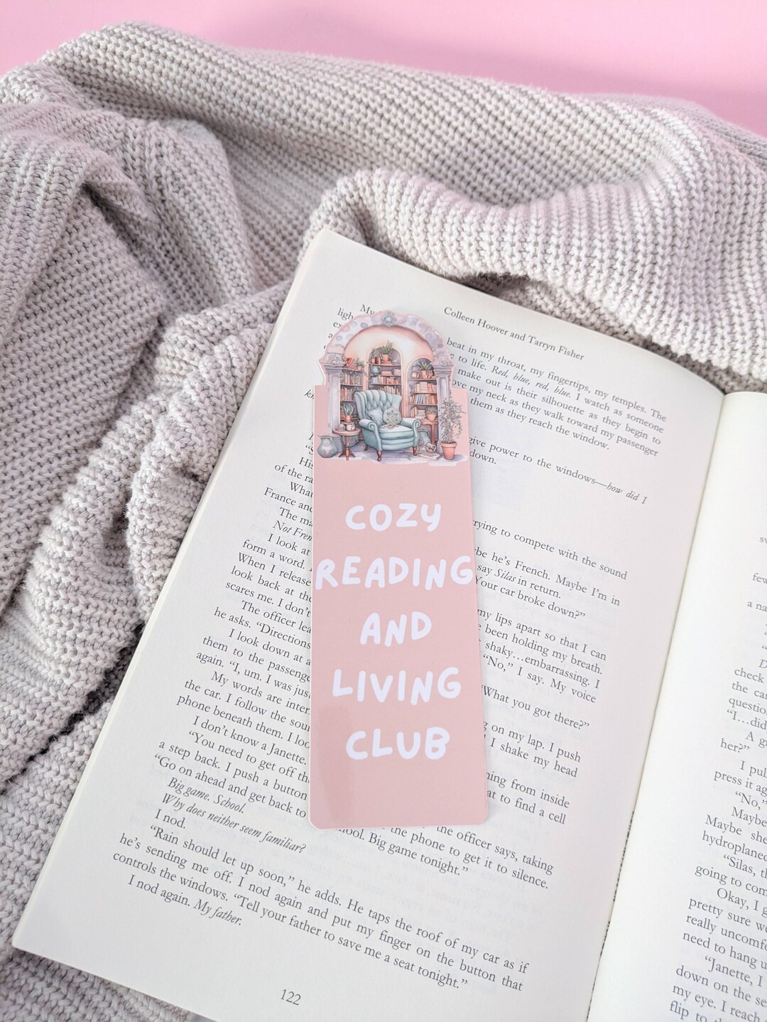 Cozy Reading Pastel Bookmark, Laminated Bookmark, Cute Bookmark, Book ...