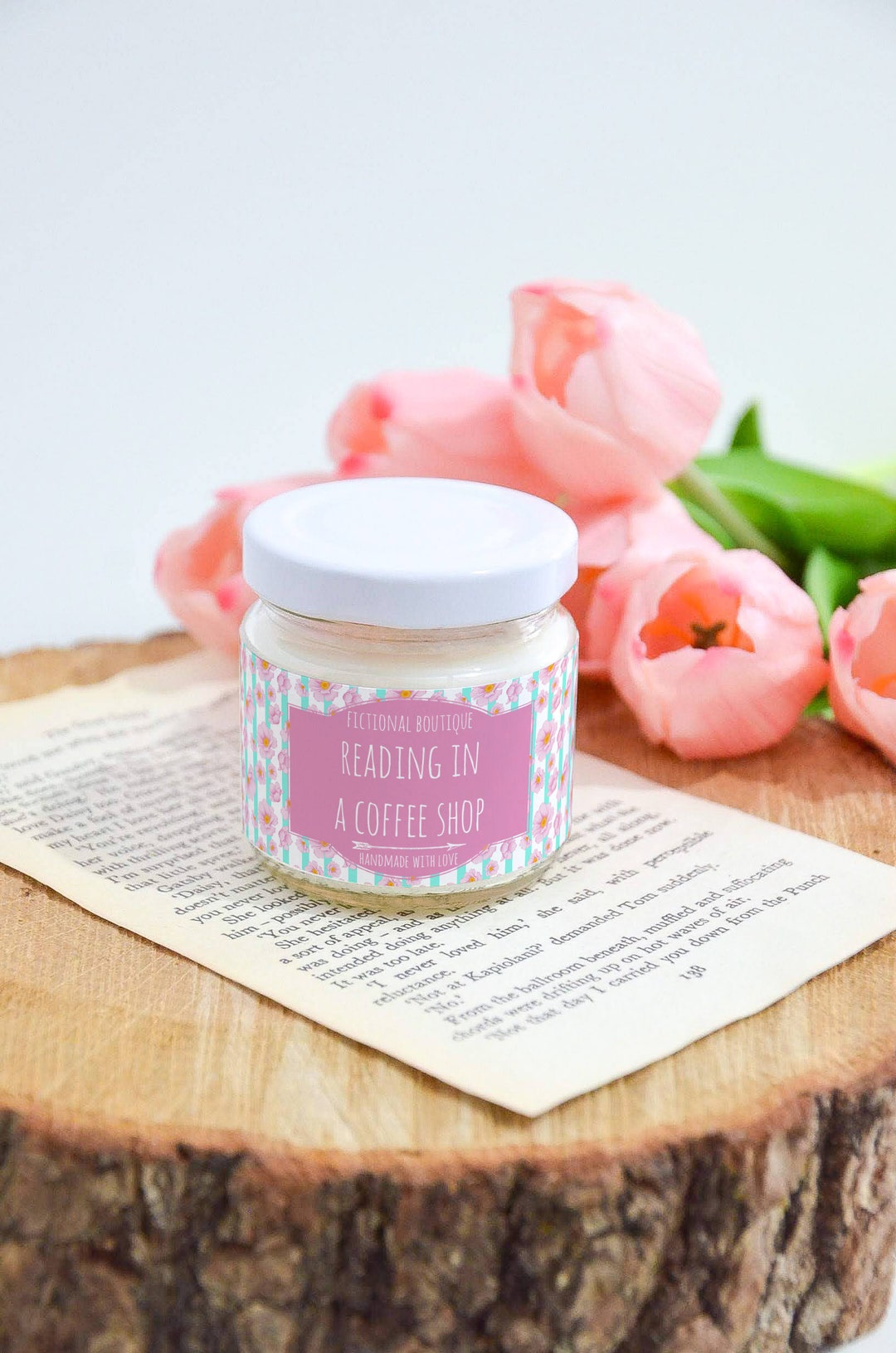 Reading in A Coffee Shop Candle / Book Lovers Candle / Scented Bookish ...