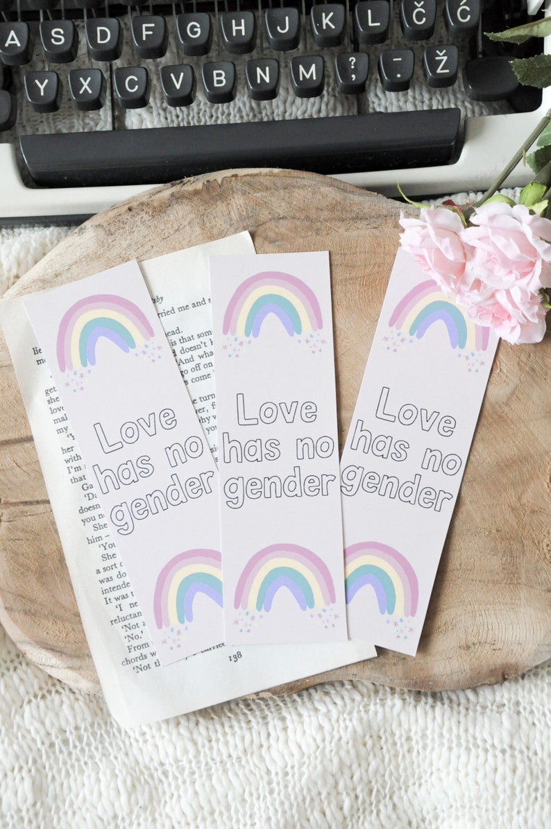 Love Has No Gender Pride Month Bookmark Laminated Bookmark - Etsy