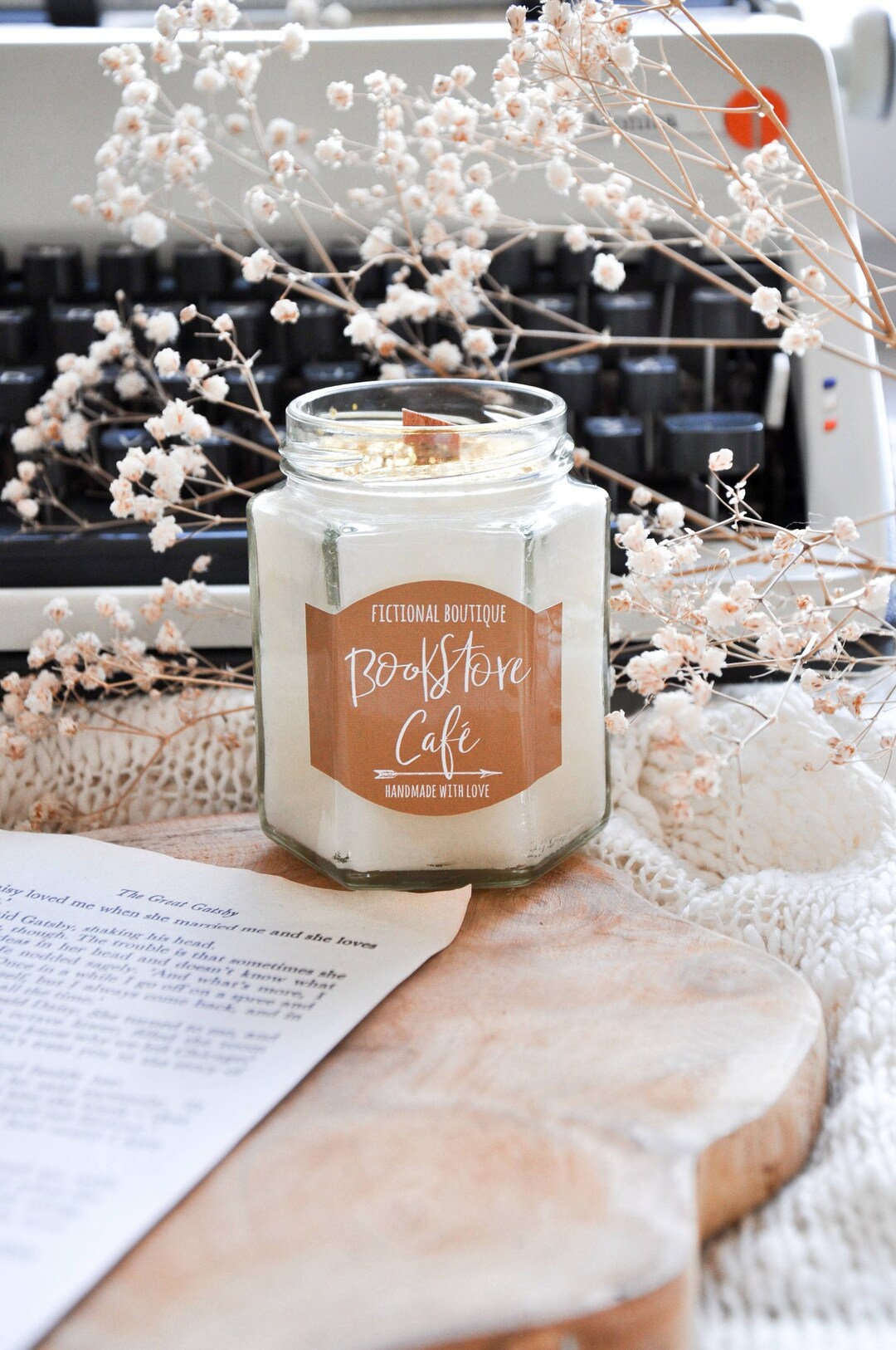 Bookstore Cafe Candle / Scented Candle / Bookish Candle / Book - Etsy