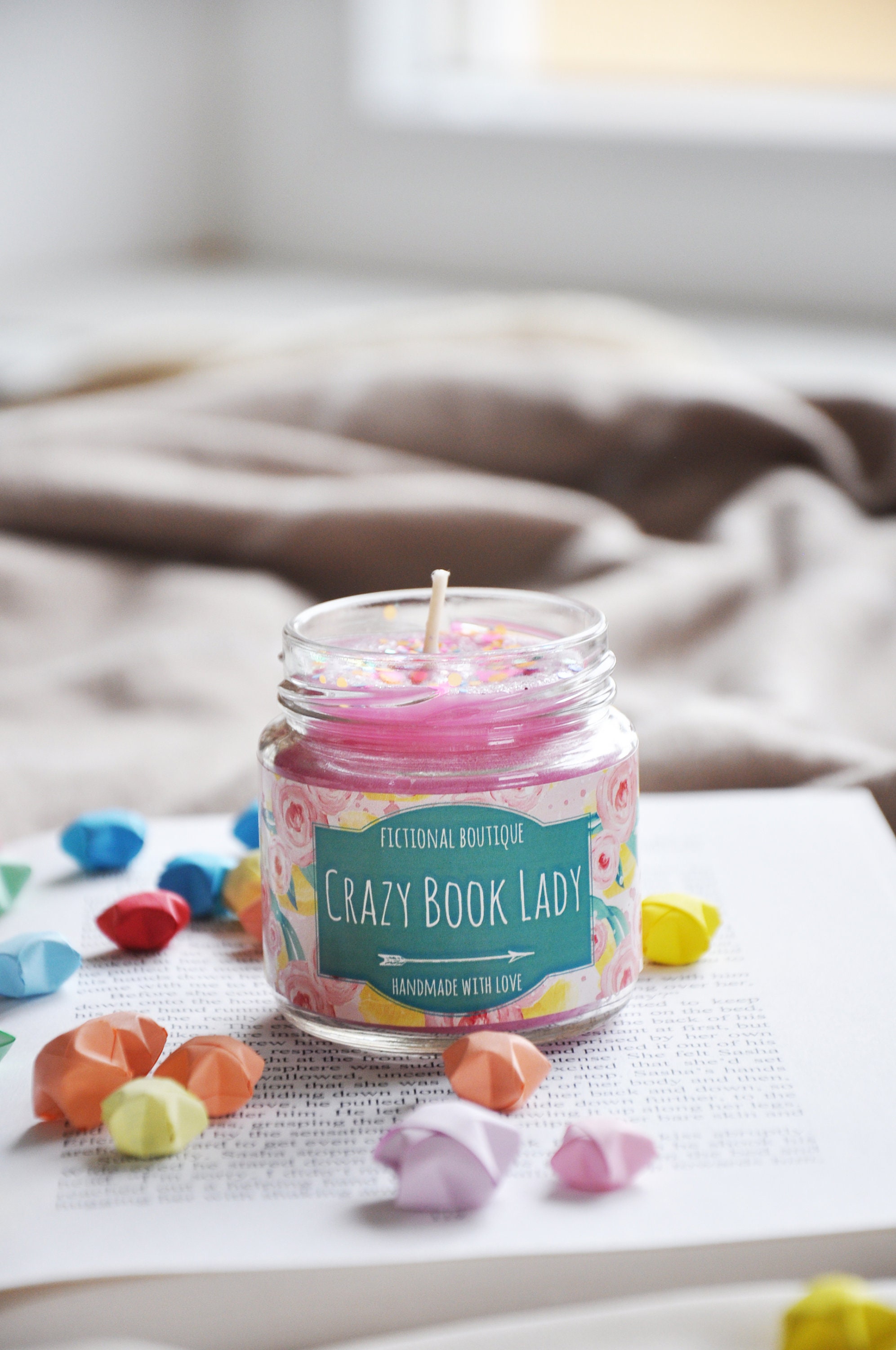 Crazy Book Lady Bookish Candle Bookish Candle Palm Wax | Etsy