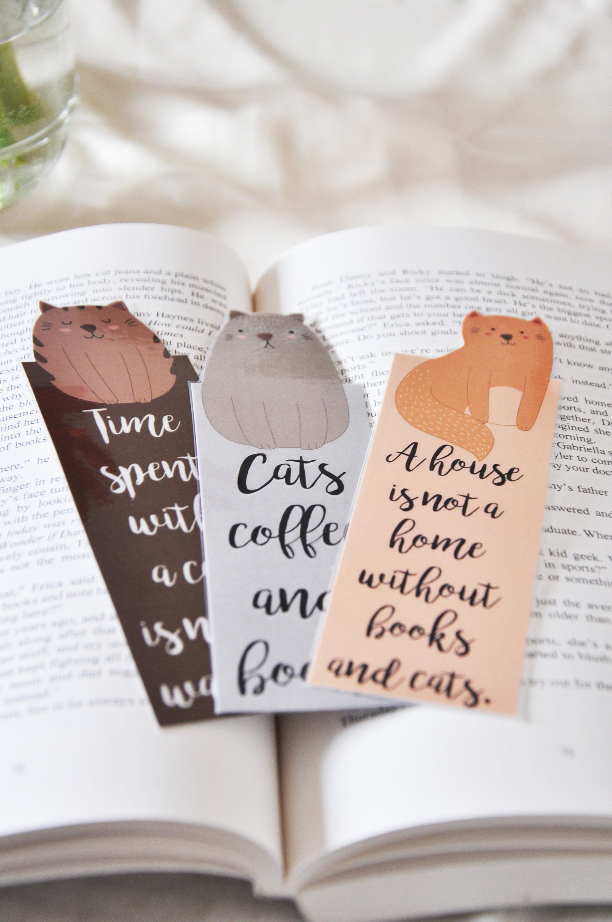 Cat Lover Bookmark Bibliophile Bookish Gift Readers Gift | Etsy