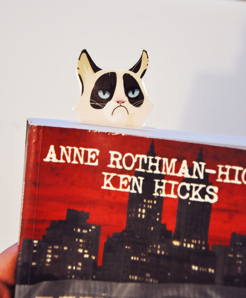 Grumpy Cat Laminated Bookmark / Bookmark Set for Book Lovers / - Etsy ...