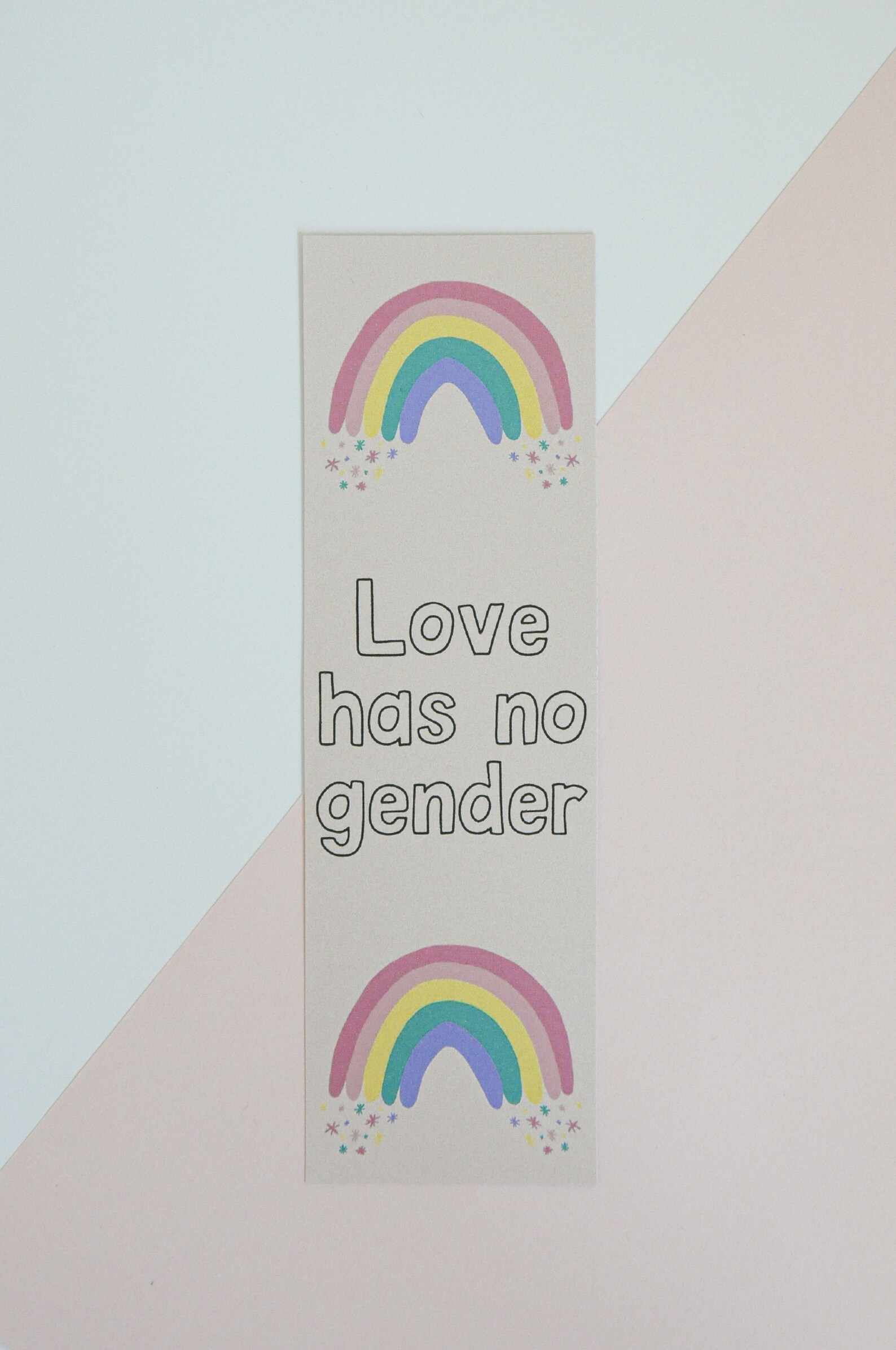 Love Has No Gender Pride Month Bookmark Laminated Bookmark - Etsy