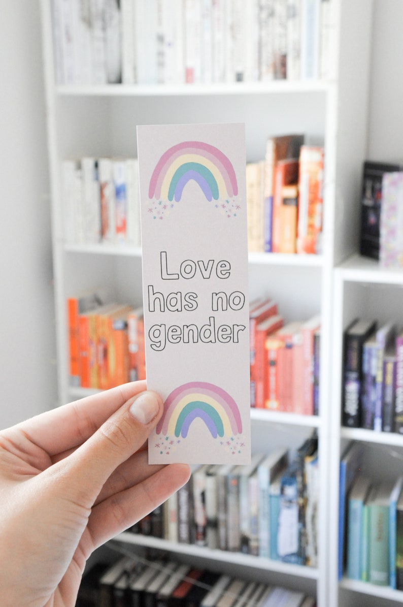Love Has No Gender Pride Month Bookmark Laminated Bookmark - Etsy