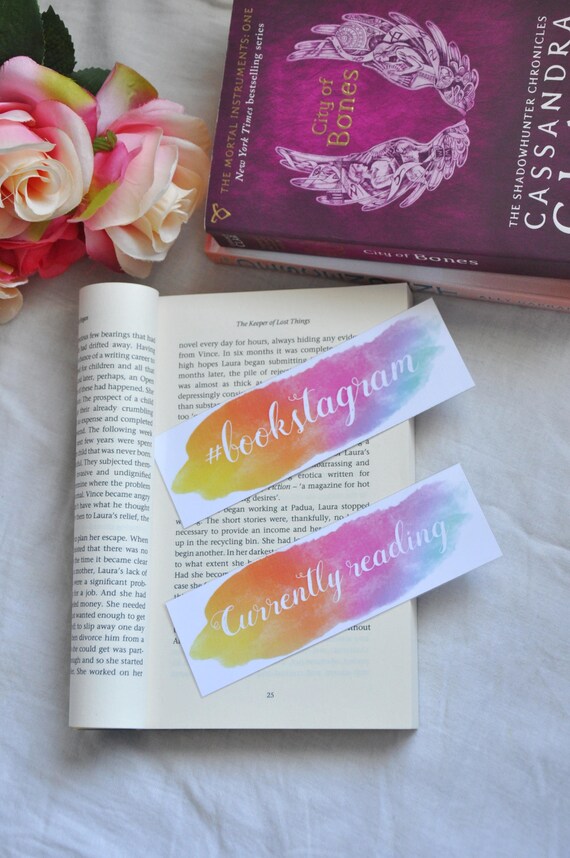Rainbow bookmark Personalised bookmark Currently reading | Etsy