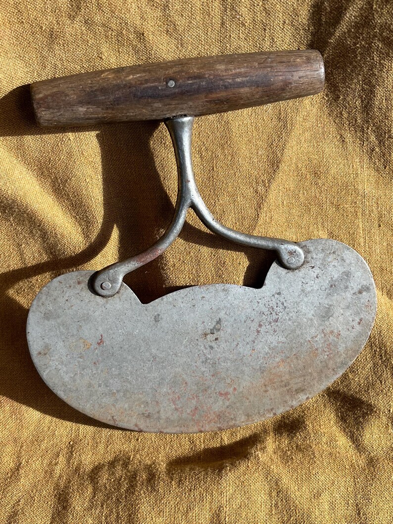 1900's Antique Curved Blade Rocking Chopping Knife - Primitive Kitchen ...