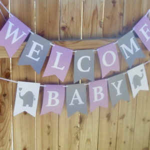 Elephant Banner Welcome Baby Shower Banner Party Decor - Etsy