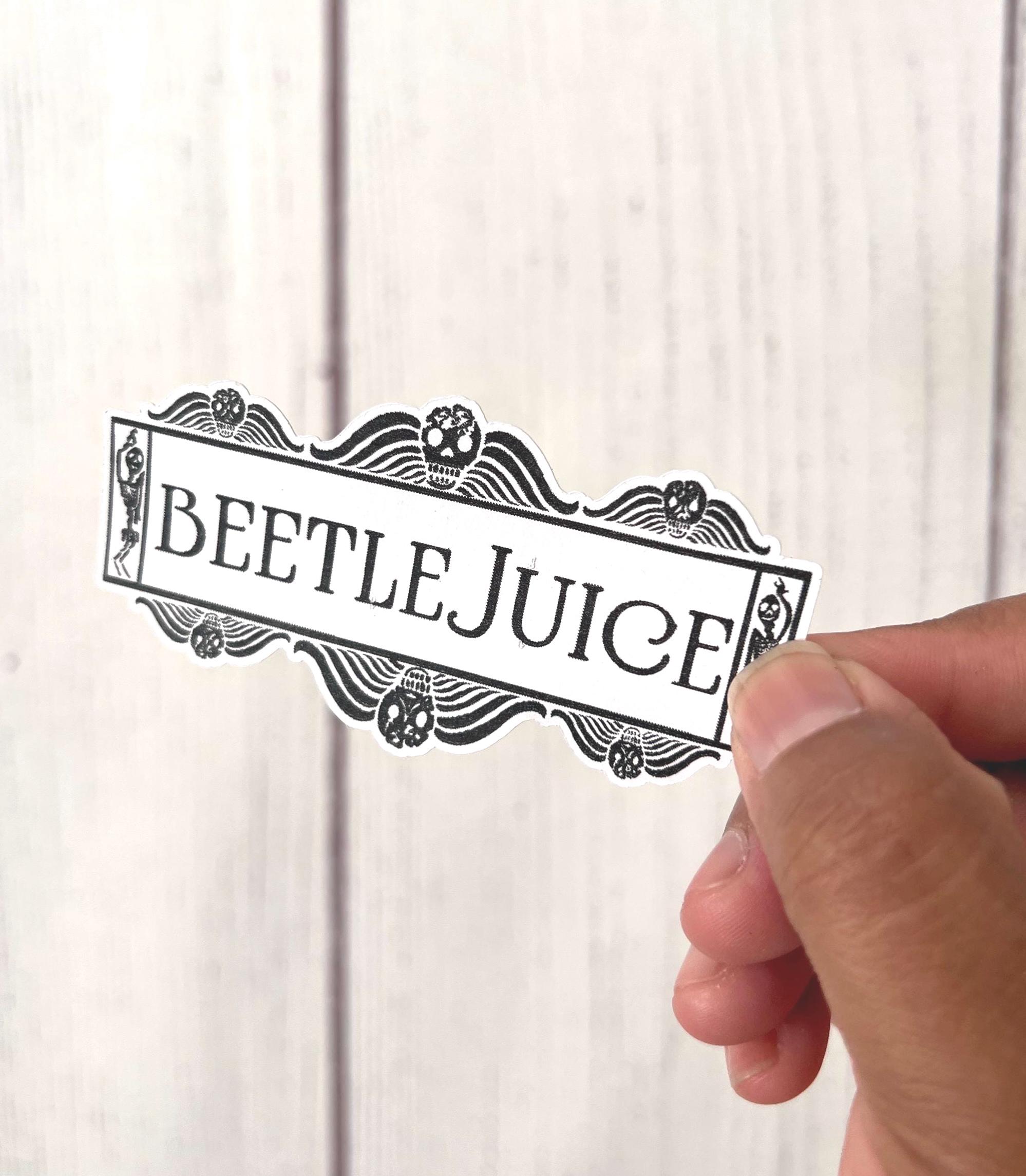 Beetlejuice Waterproof Stickers Drink Labels Halloween Party Decor -set ...