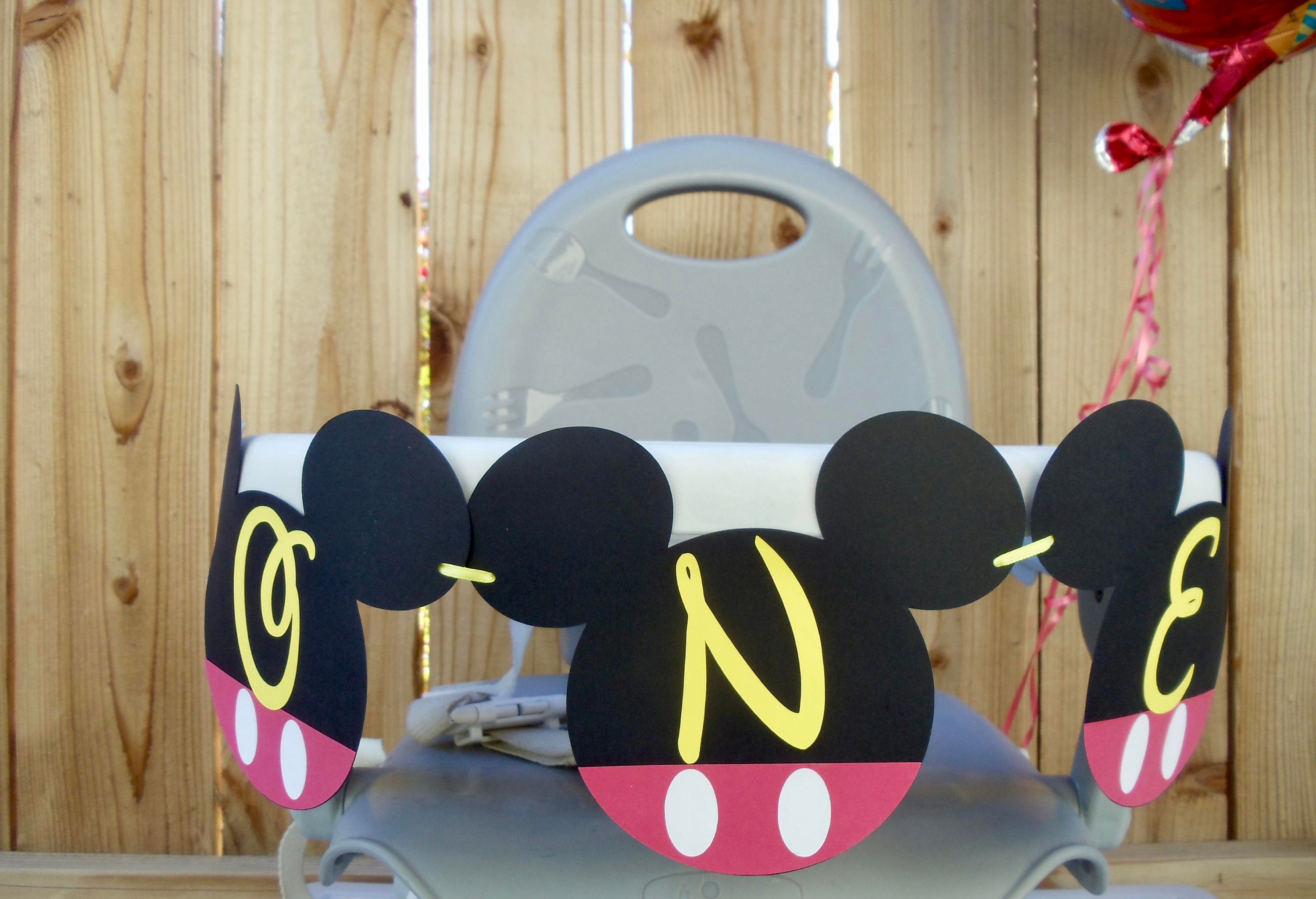 Mickey High Chair Banner - Etsy