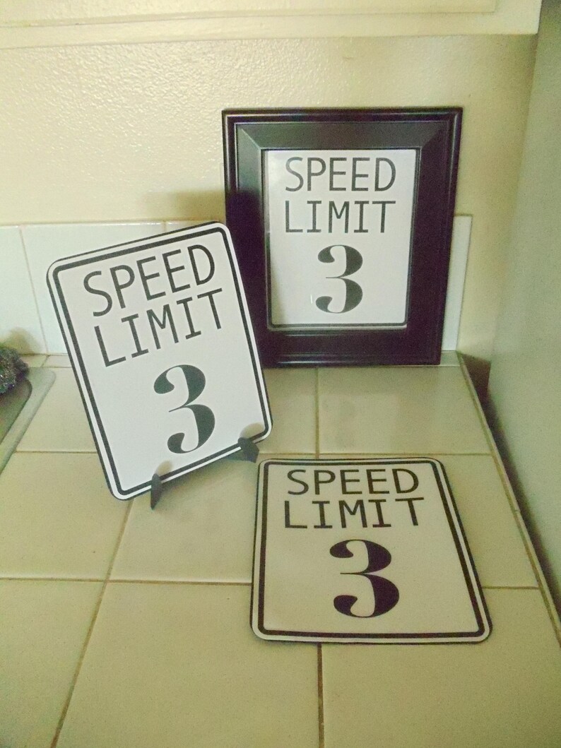 Speed Limit Cars Party Sign - Etsy