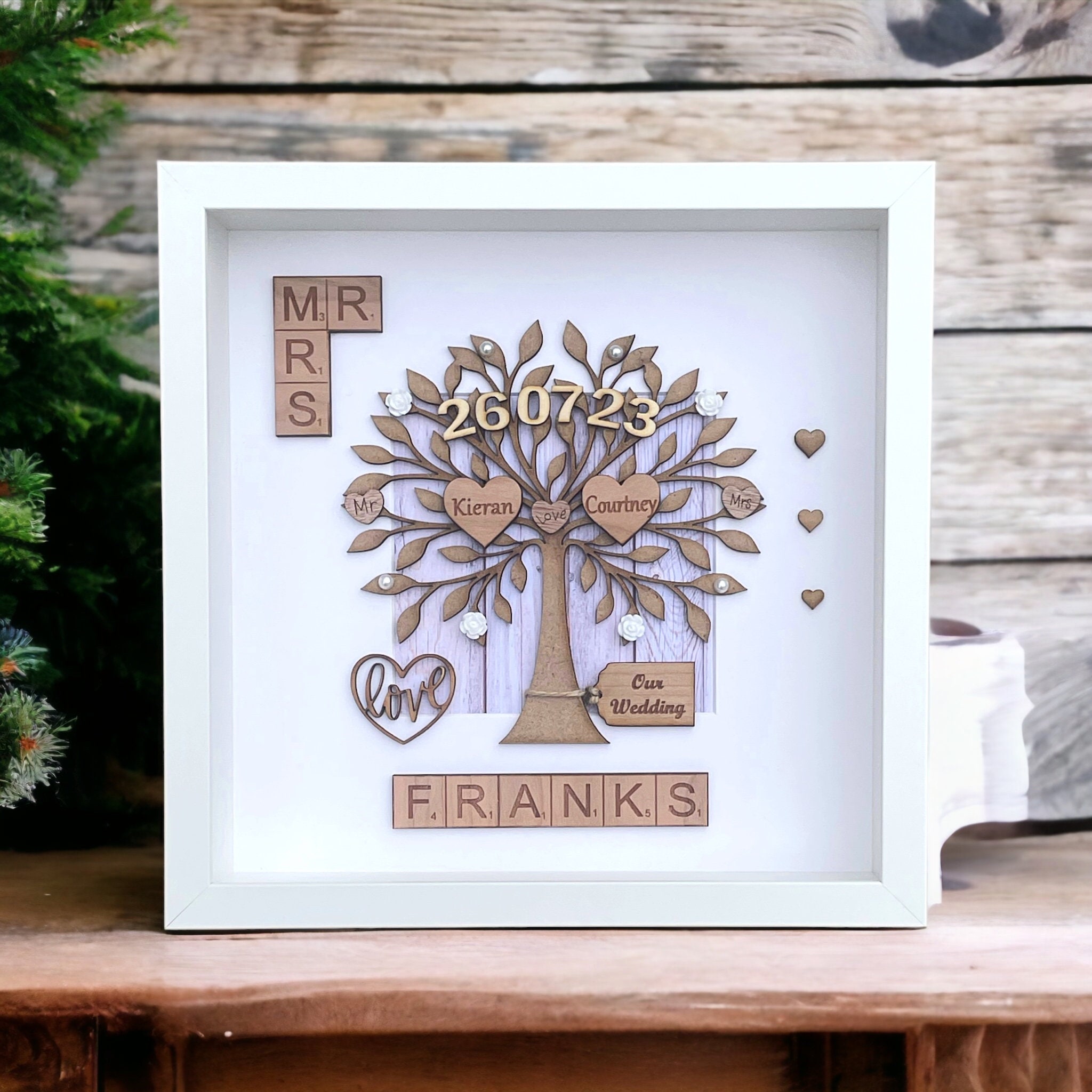 Wedding Gift. Unique Wedding Gift for Couples. Engraved Names. Mr & Mrs ...