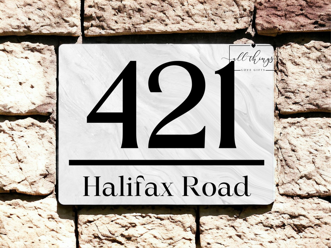 House Sign House Street Number Sign House Plaque - Etsy