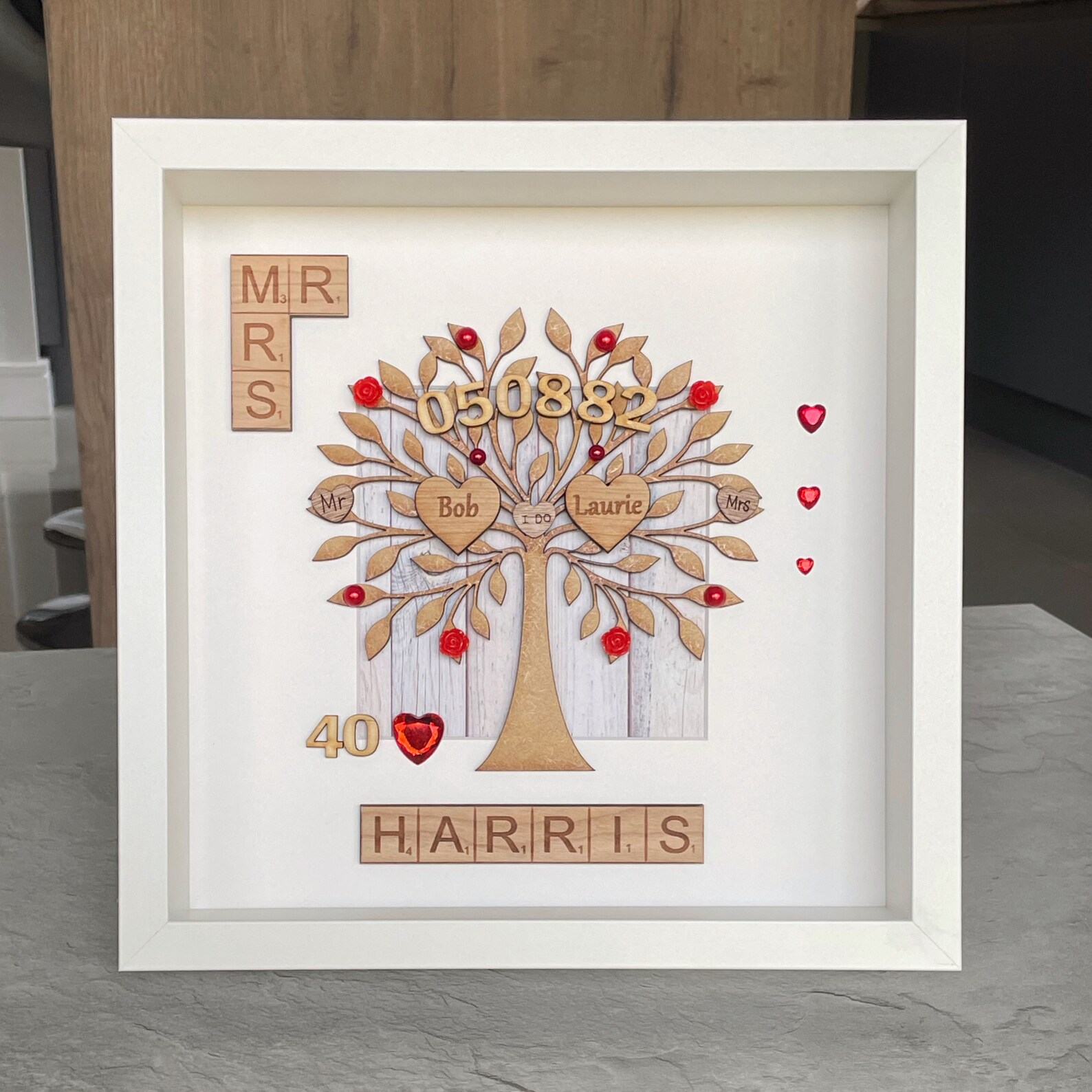 Ruby Wedding Anniversary Gift. Personalised 40th Anniversary - Etsy