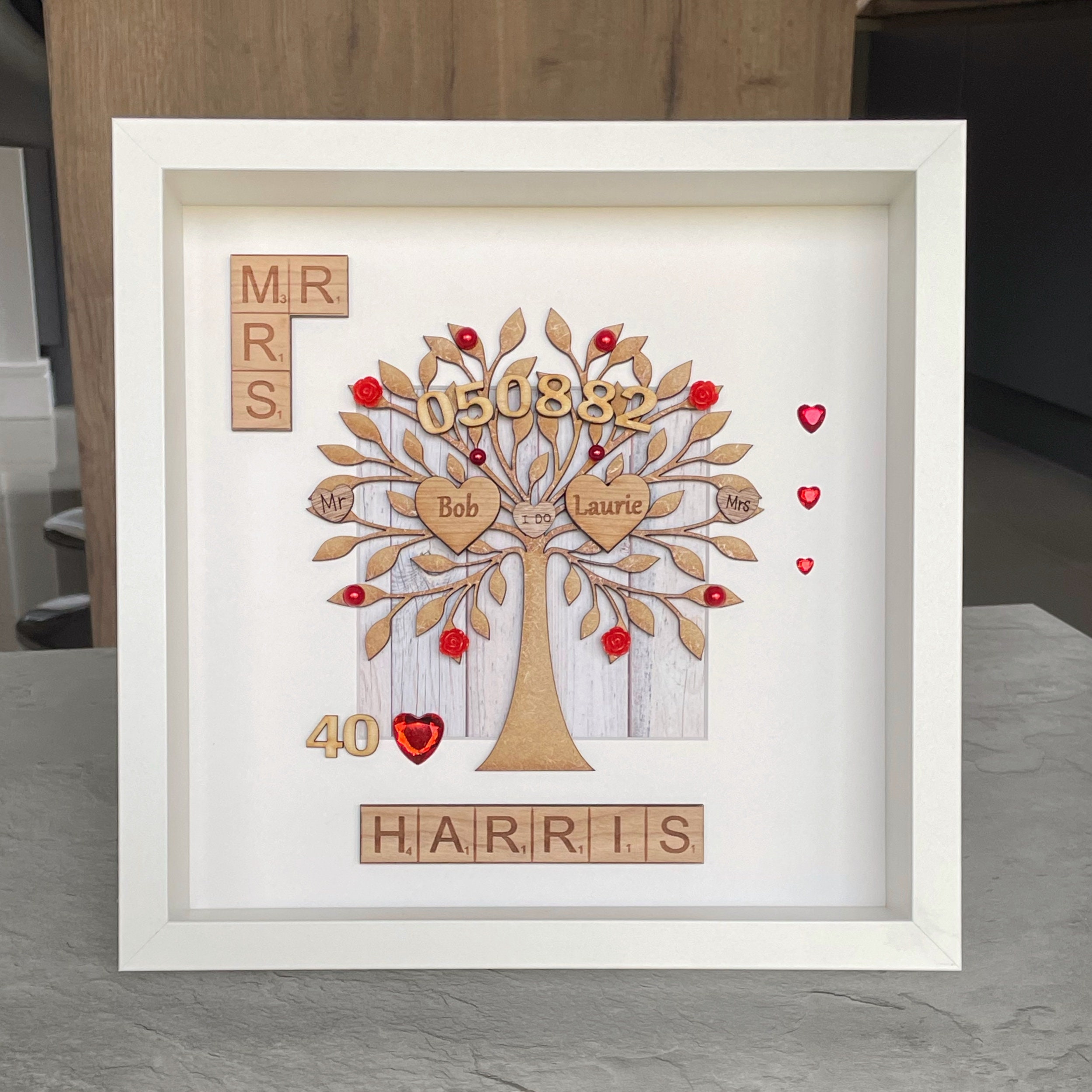 Ruby Wedding Anniversary Gift. Personalised 40th Anniversary - Etsy