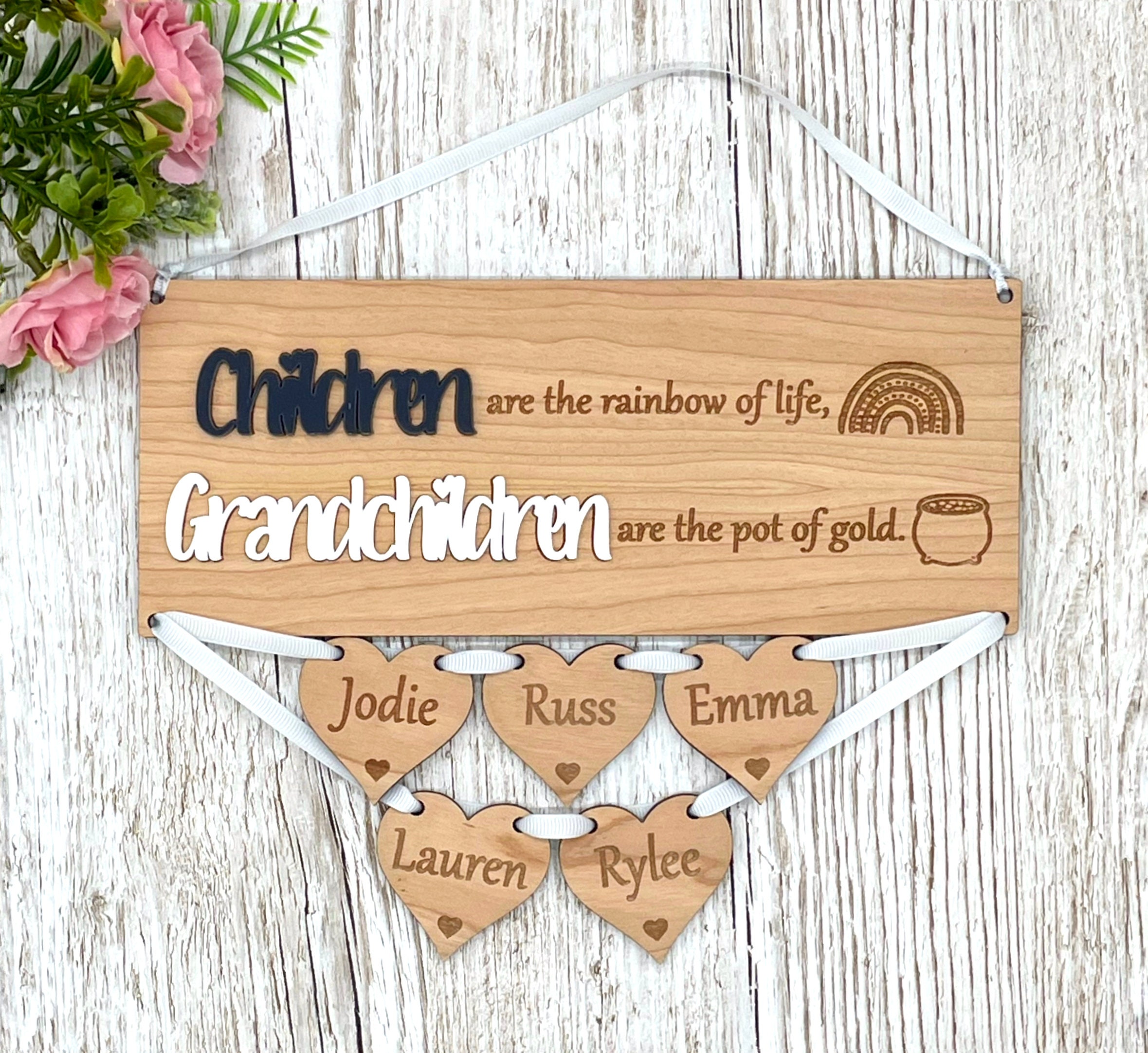 Family Engraved Hanging Plaque Grandparents Gift Parents | Etsy