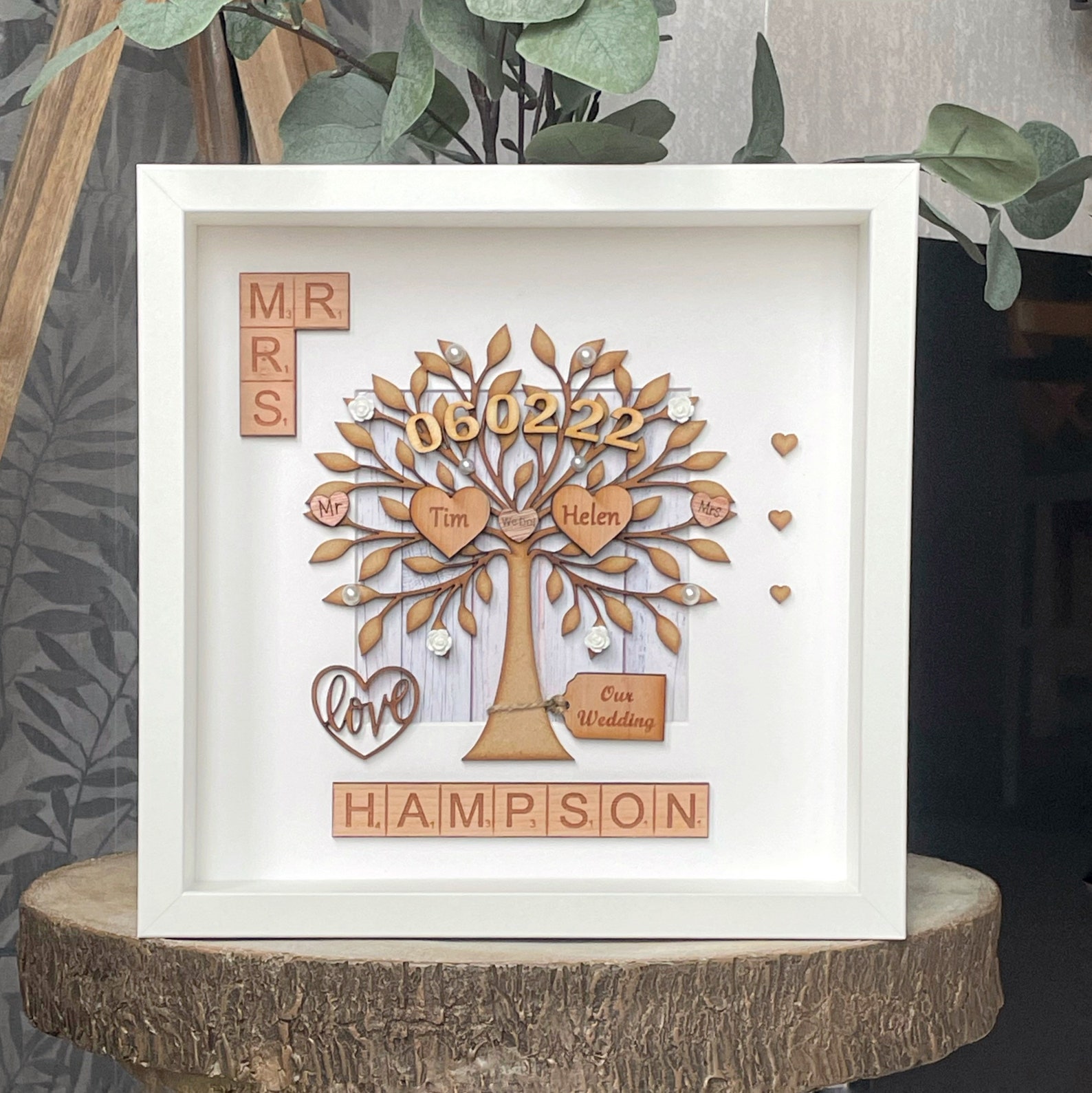 Wedding Gift. Unique Wedding Gift for Couples. Engraved Names. Mr & Mrs ...
