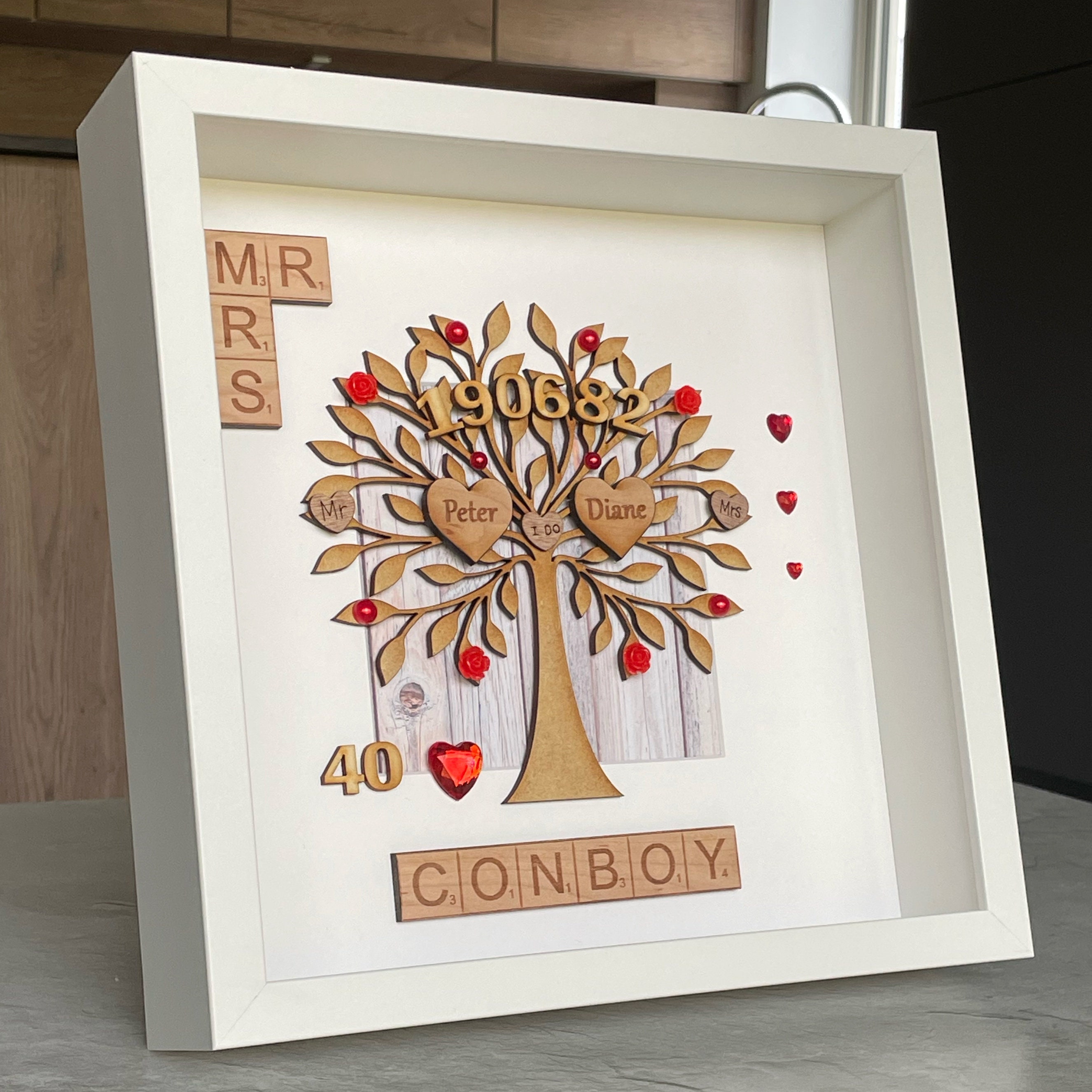 Ruby Wedding Anniversary Gift. Personalised 40th Anniversary - Etsy