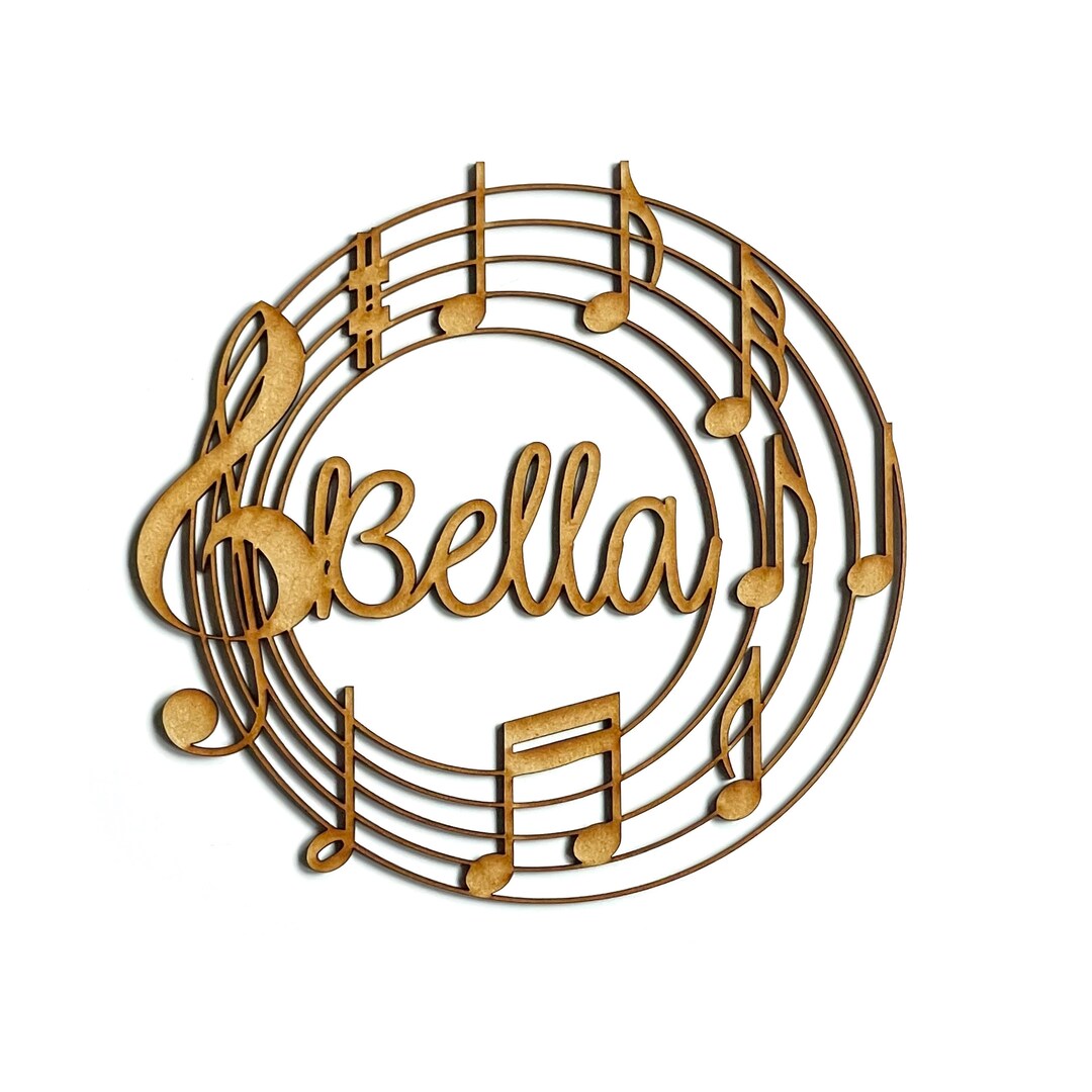Personalised Music Wreath Wall Decor | Music Notes Bedroom Decor - Etsy