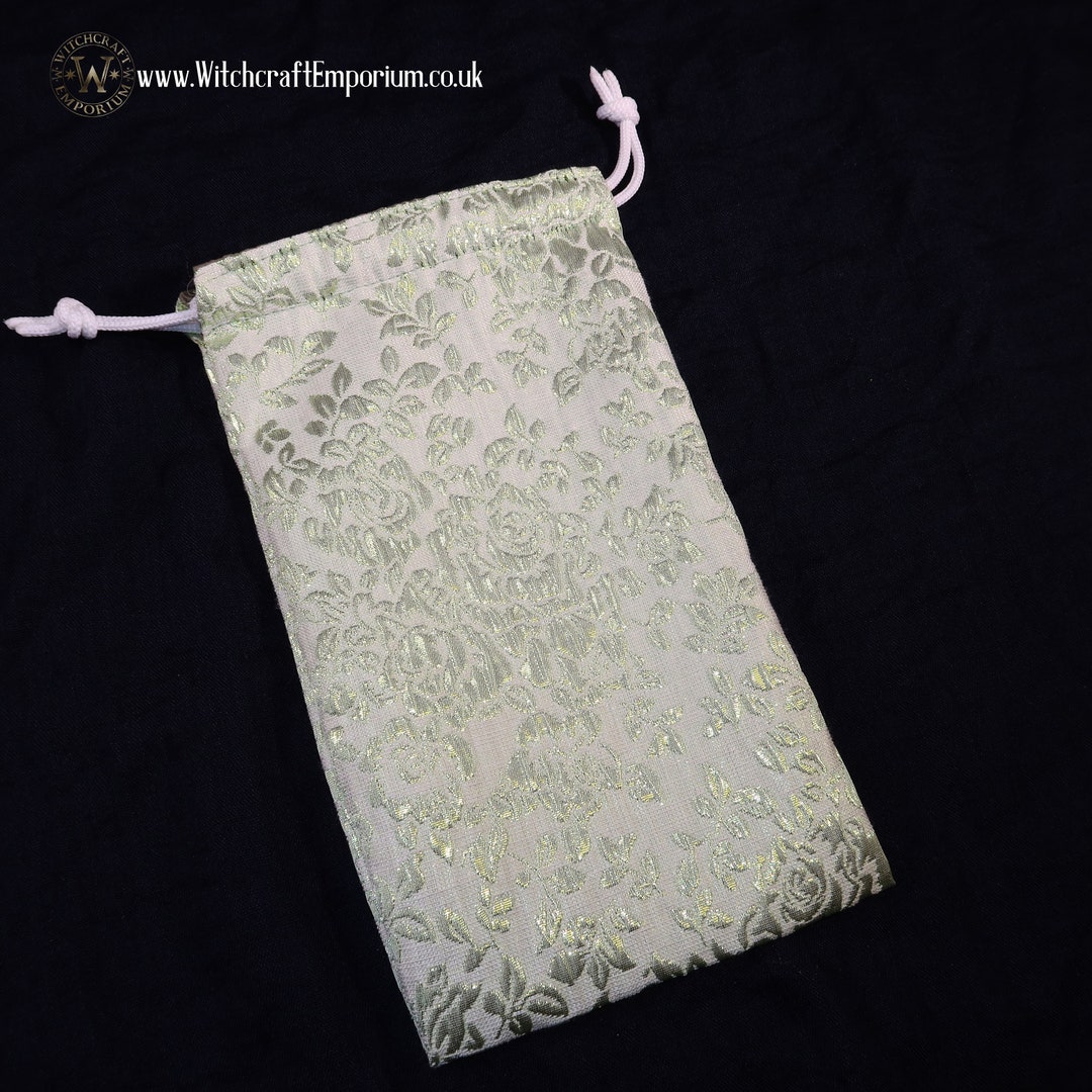 Golden Roses Brocade Tarot Pouch Altar Cloth Divination Ritual Magic ...