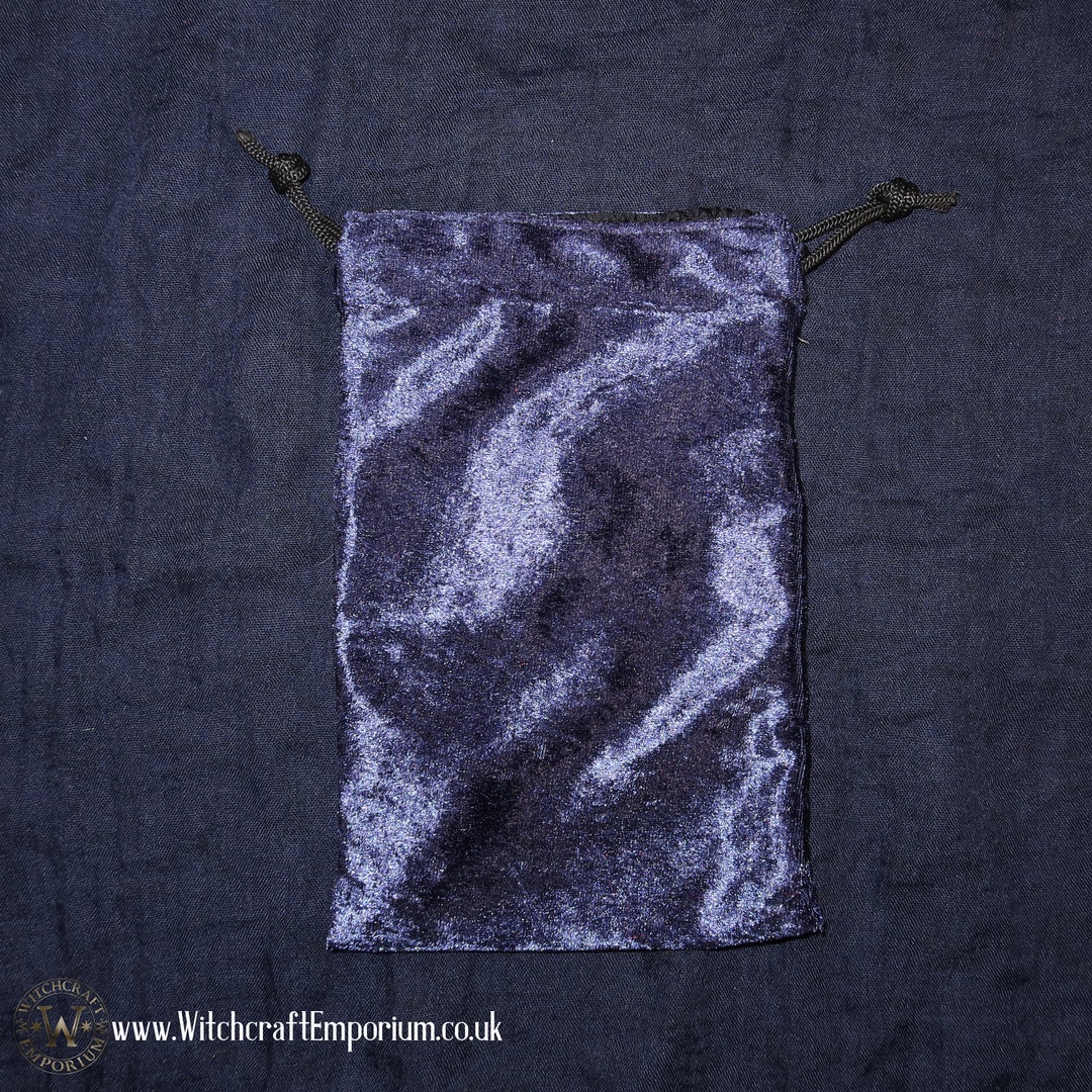 Vegan Velvet Midnight Blue Tarot Pouch Altar Cloth Divination Ritual ...