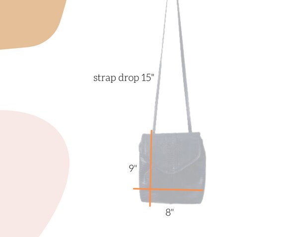 Vintage 1980s Blue Shoulder Bag 80s Crossbody Small T… - Gem