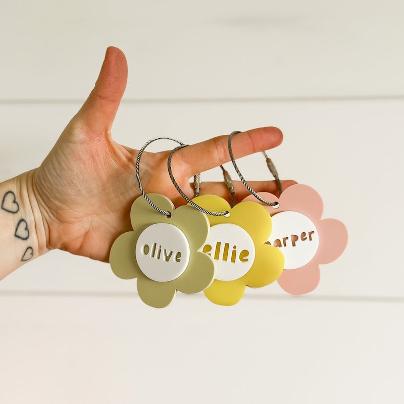 Flower Name Tags - Etsy
