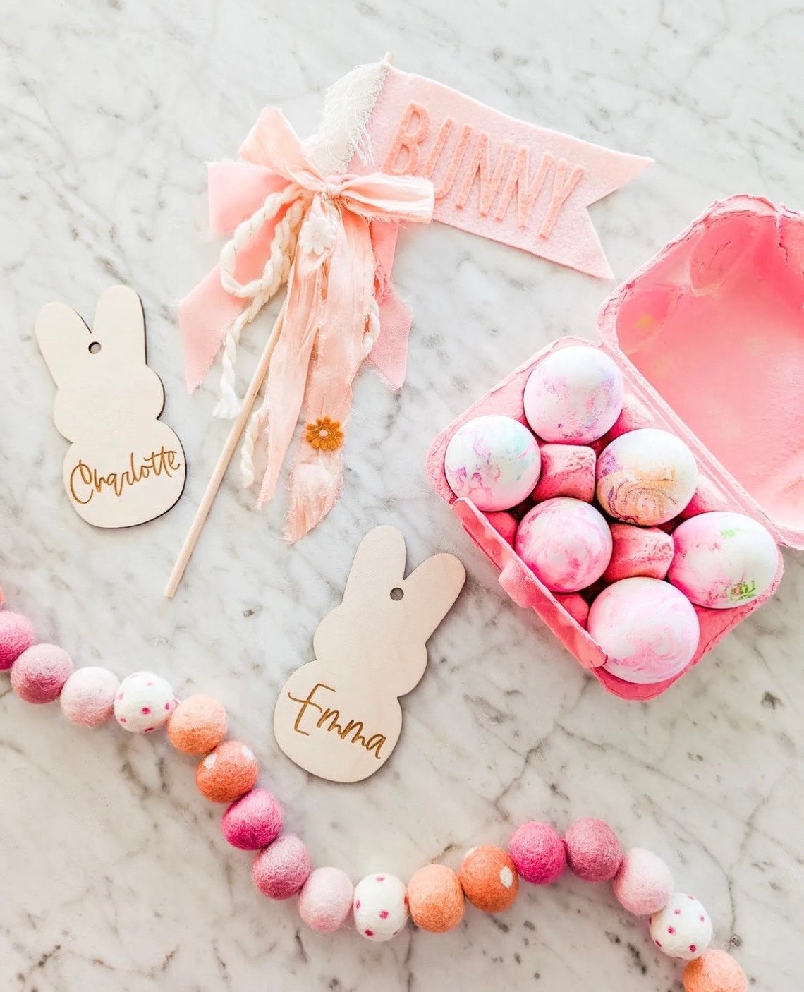 Easter Basket Tags | Bunny Tags | Name Tags | Easter Basket | Custom ...