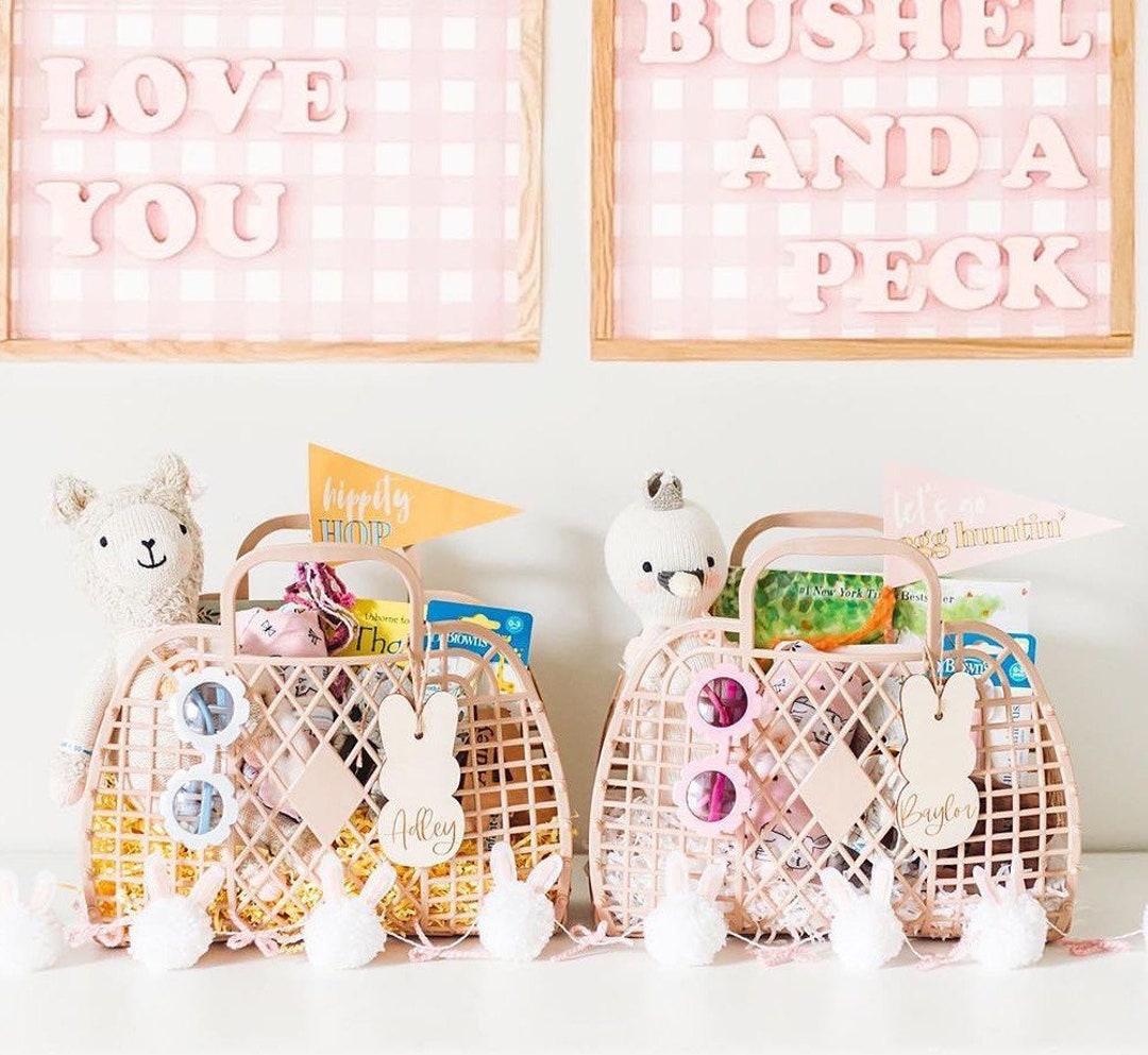 Easter Basket Tags Bunny Tags Name Tags Easter Basket Custom Name Tags ...