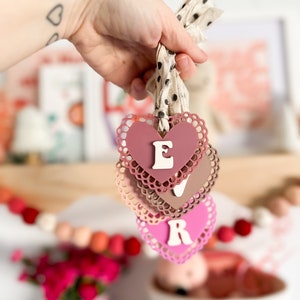 Mini Scallop Heart Tag Heart Tag Valentine’s Basket Tags Valentine’s ...