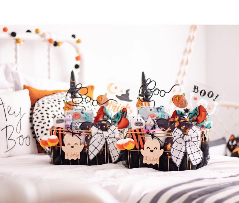 Ghost Tag Halloween Tags Name Tags Halloween Bucket Tags - Etsy