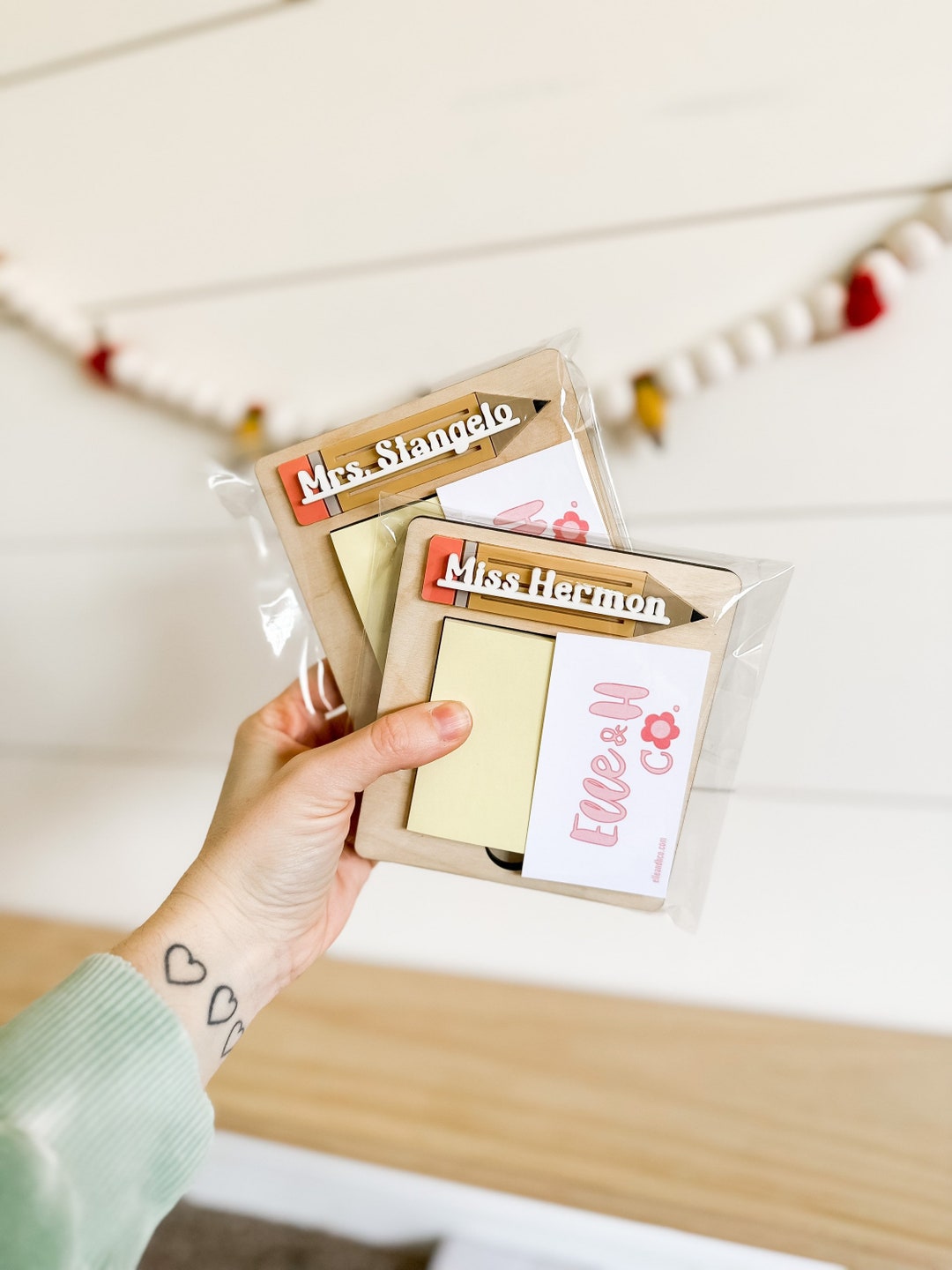 Teacher Sticky Note Holder Teacher Gift - Etsy