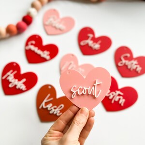 Acrylic Heart Tag Heart Tag Valentine’s Basket Tags Valentine’s Day ...