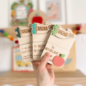 Teacher Gift Card Holder Teacher Gift Teacher Appreciation Gift Gift ...