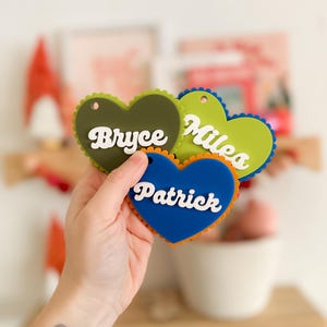 Scallop Heart Tag Heart Tag Valentine’s Basket Tags Valentine’s Day ...