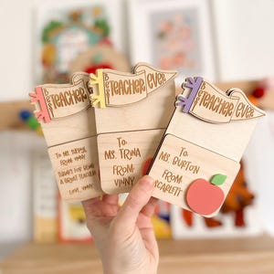 Teacher Gift Card Holder Teacher Gift Teacher Appreciation Gift Gift ...