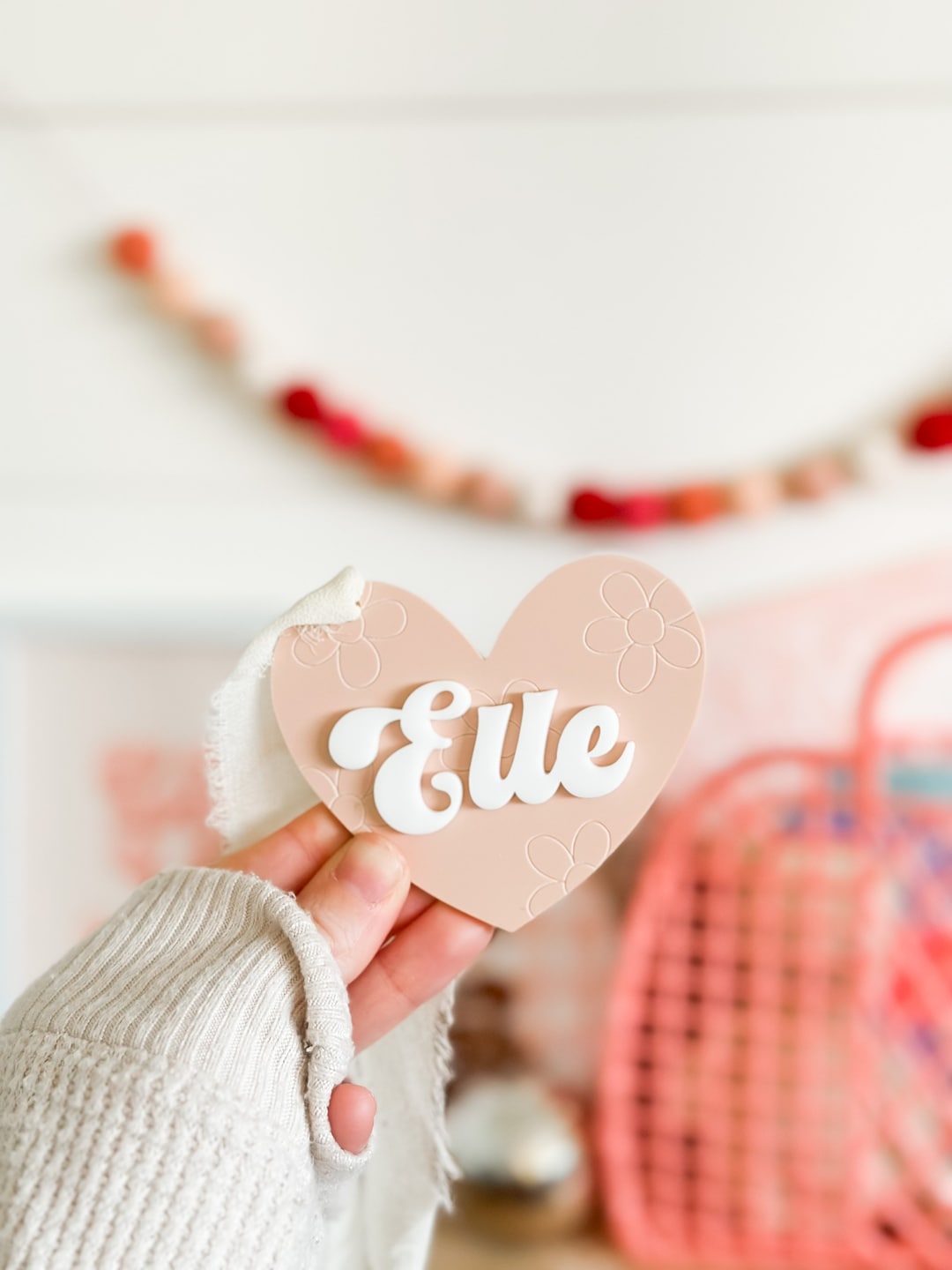 Daisy Heart Tag Heart Tag Valentine’s Basket Tags Valentine’s Day Tags ...