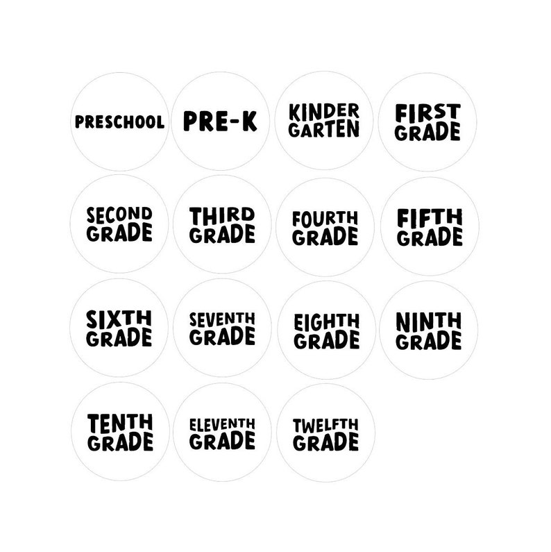 First Day of School Round Sign | Mini School Grade Sign | Back to ...