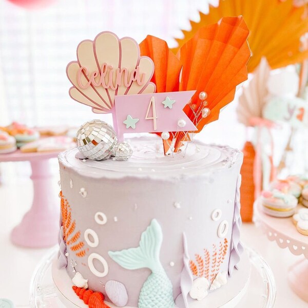 Seashell Cake Topper - Etsy