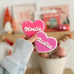 Scallop Heart Tag Heart Tag Valentine’s Basket Tags Valentine’s Day ...