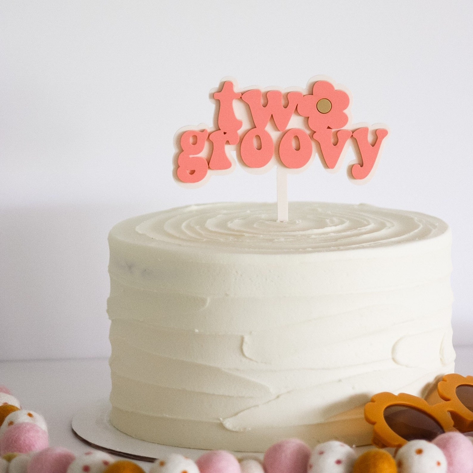 Two Groovy Cake Topper Retro Cake Topper Boho Cake Topper | Etsy Hong Kong