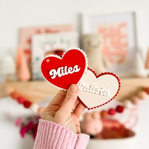 Scallop Heart Tag Heart Tag Valentine’s Basket Tags Valentine’s Day ...