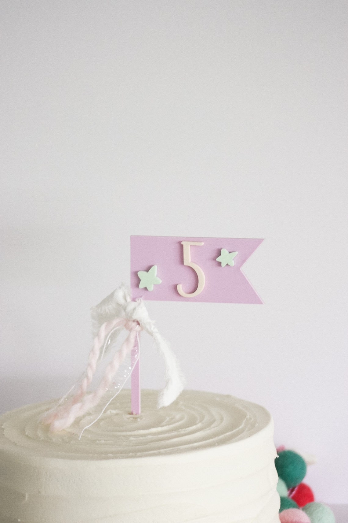 Number Flag Cake Topper Cake Topper First Birthday Party | Etsy