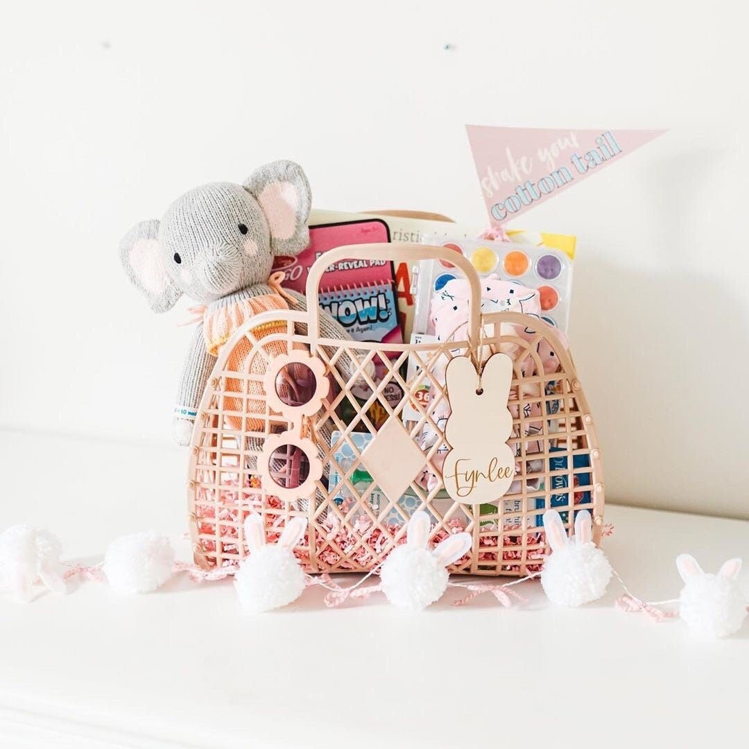 Easter Basket Tags | Bunny Tags | Name Tags | Easter Basket | Custom ...