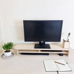 Birch Plywood Monitor Stand - Desk Shelf - Monitor Riser - Wood Monitor ...