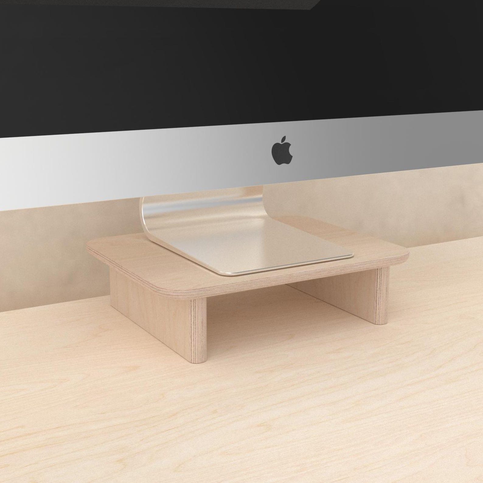 Birch Plywood Monitor Stand - Desk Shelf - Monitor Riser - Wood Monitor ...